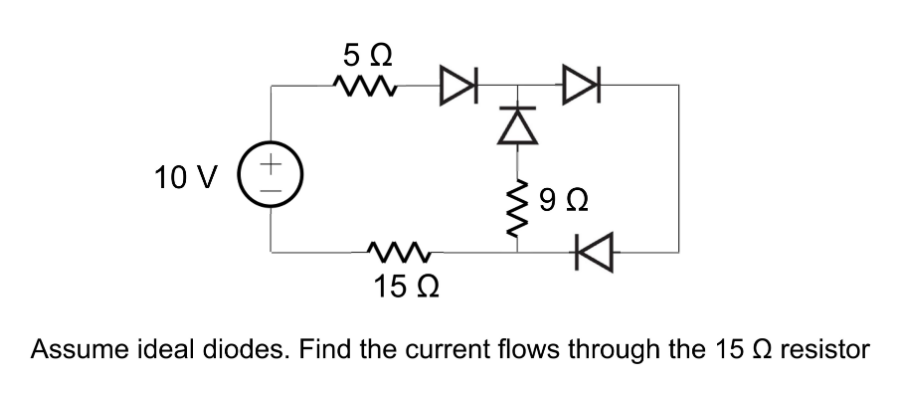 Solved Assume ideal diodes. Find the current flows through | Chegg.com
