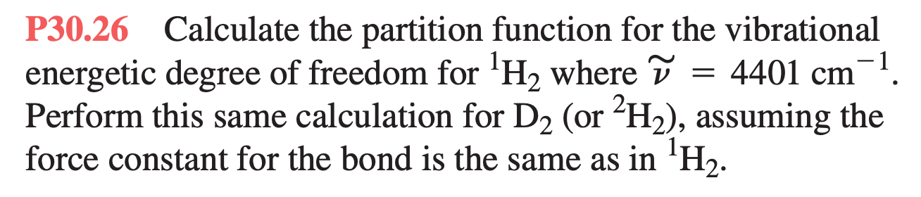 Calculate the partition function for the vibrational | Chegg.com