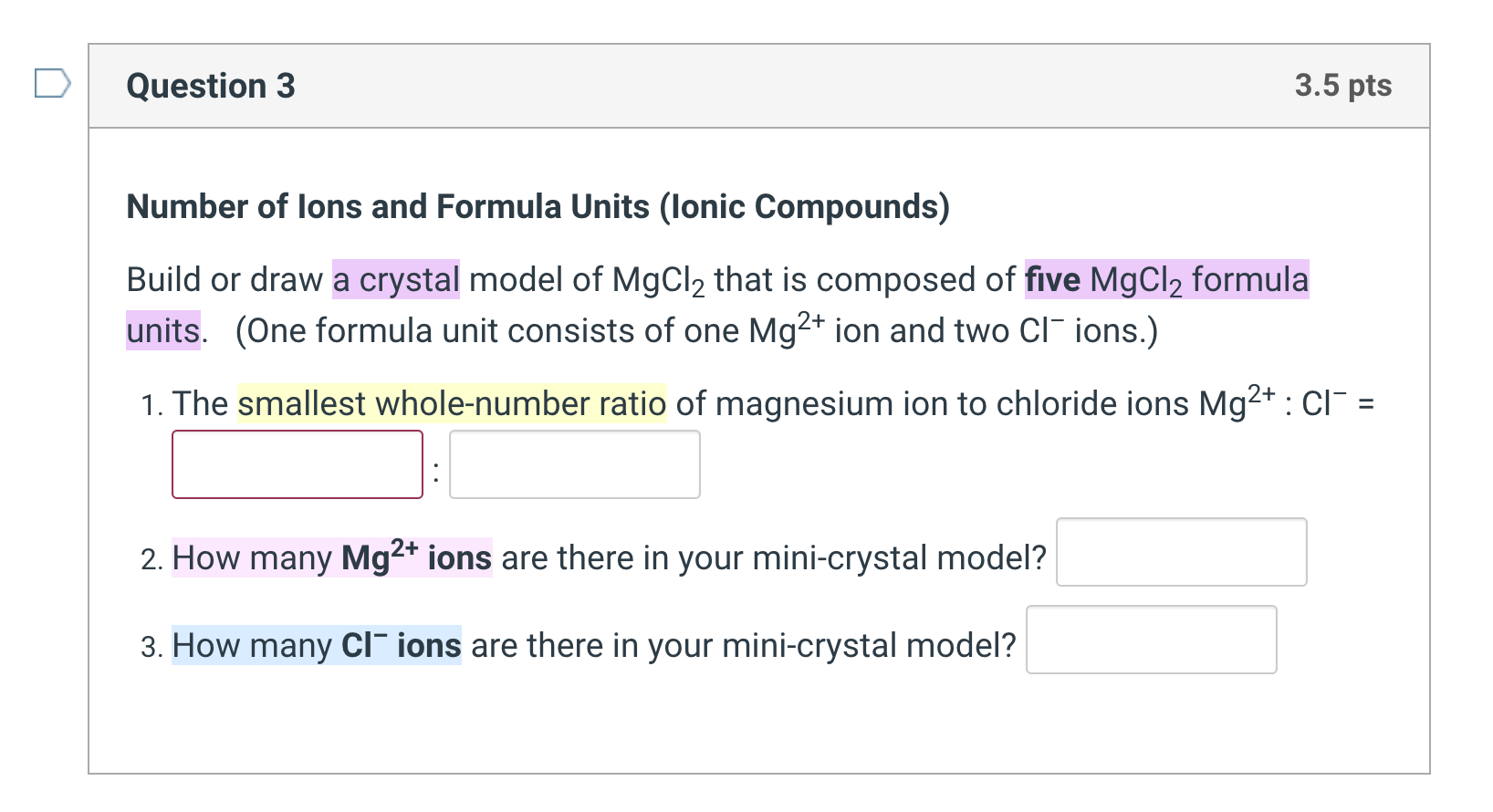 Solved Number of Ions and Formula Units (Ionic Compounds) | Chegg.com