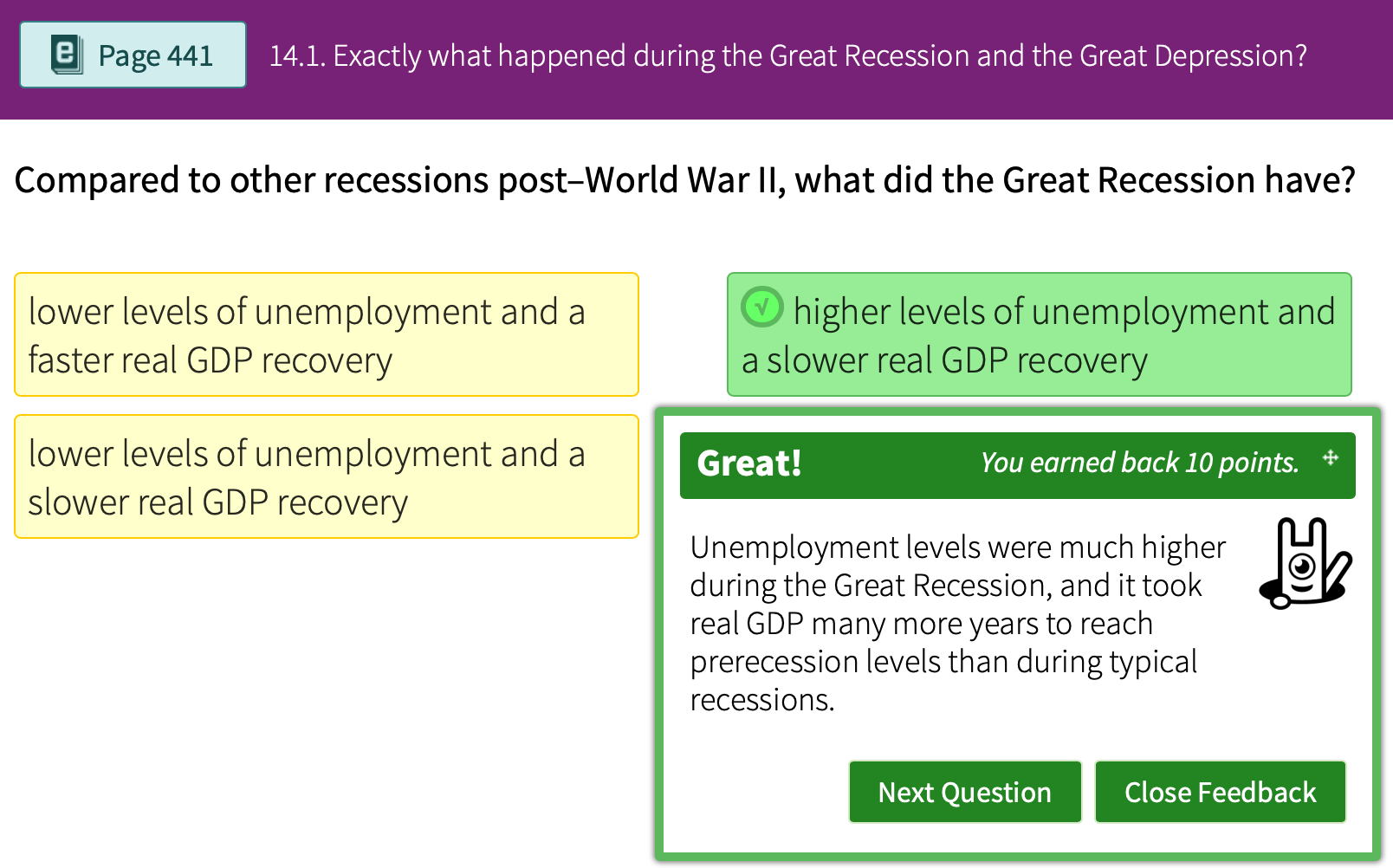 Solved Compared to other recessions post–World War II, what | Chegg.com