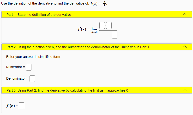 Solved Use the definition of the derivative to find the | Chegg.com