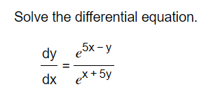 Solve the differential equation.Please show steps | Chegg.com