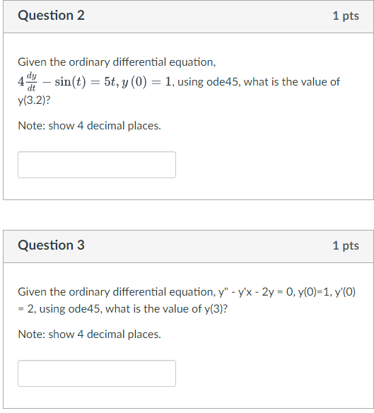 Solved Given the ordinary differential equation, | Chegg.com