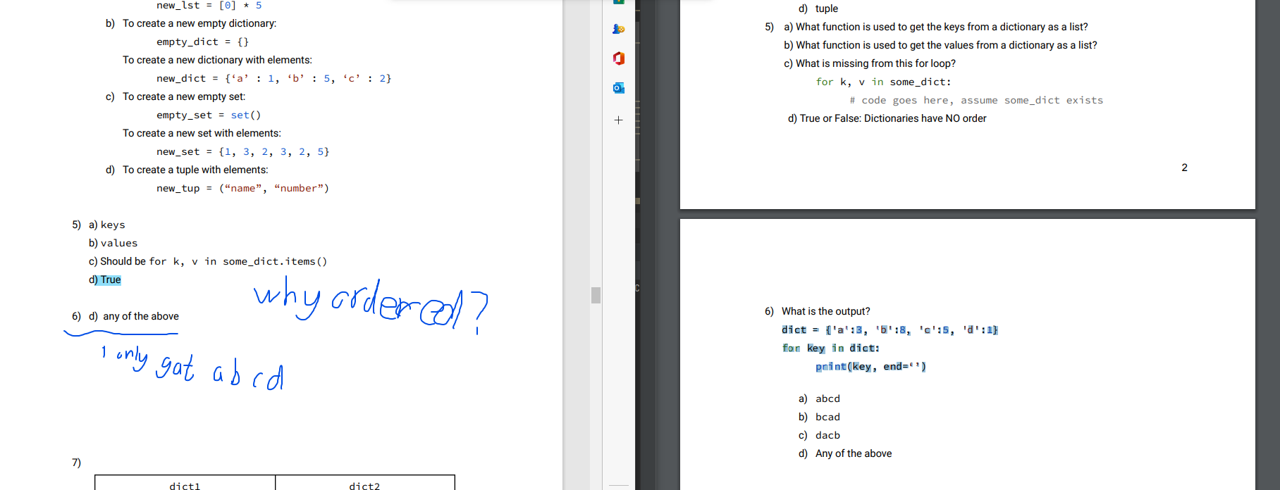 Solved from the internet I know the dictionary should be | Chegg.com