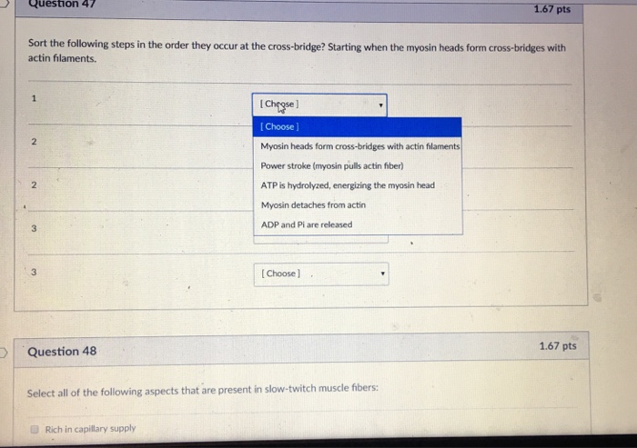 Solved Question 46 1.67 pts Worms move using an hydrostatic | Chegg.com