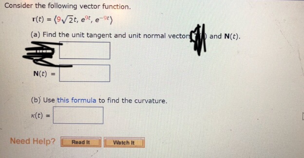 Solved Consider the following vector function. r(t) (V2t, | Chegg.com