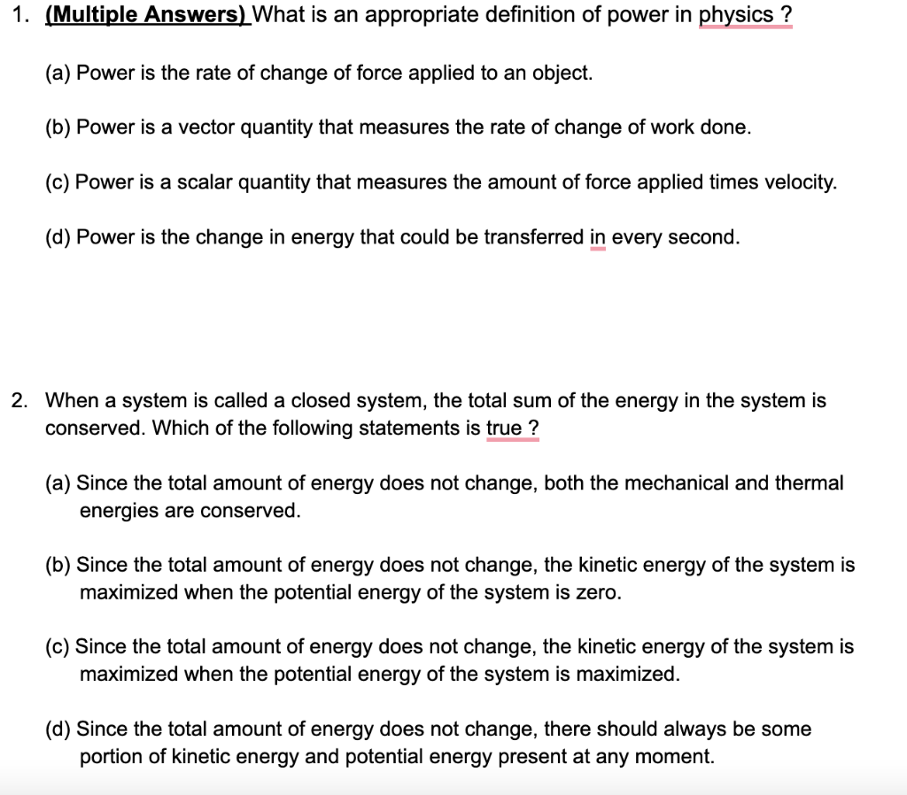 Power Physics Definition