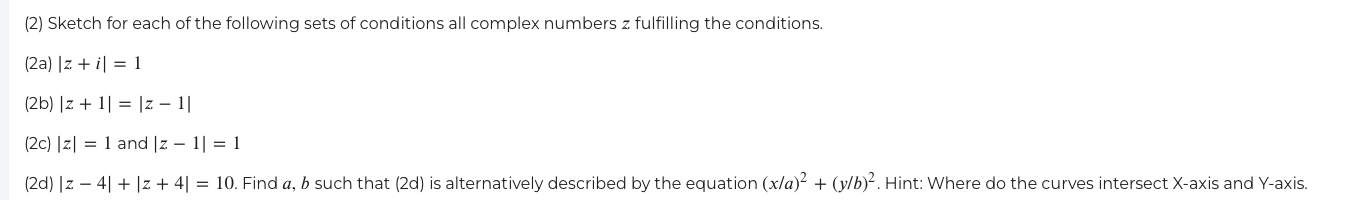 Solved (2) Sketch for each of the following sets of | Chegg.com