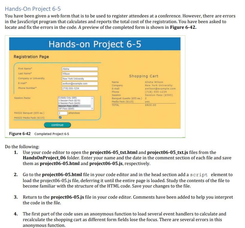 Solved Hands-On Project 6-5 You have been given a web form | Chegg.com