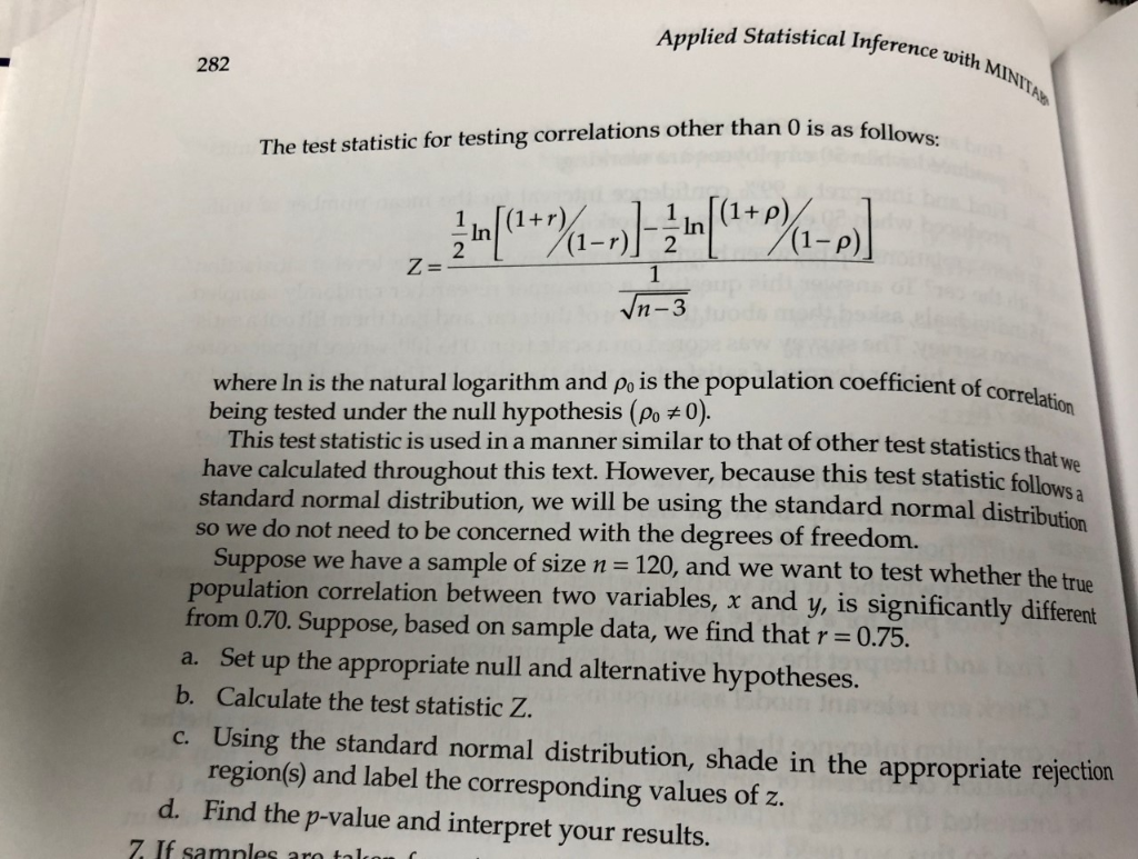 Solved 6. The correlation inference that was described in | Chegg.com