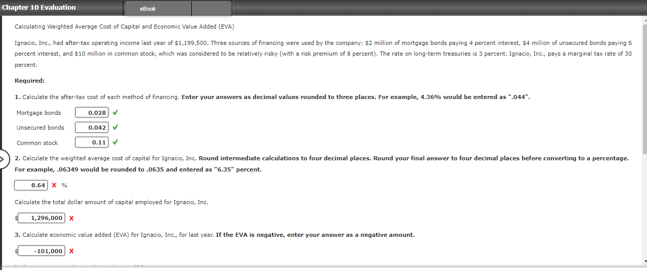 Solved Calculating Weighted Average Cost of Capital and | Chegg.com