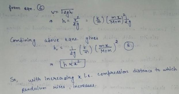 Solved In a Ballistic Pendulum Is the following a correct | Chegg.com