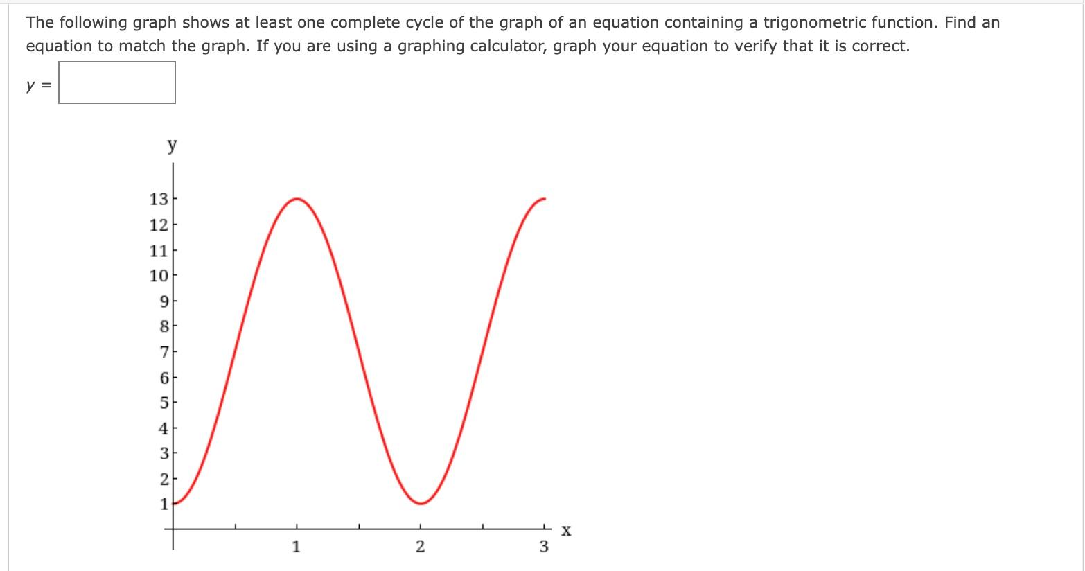 Solved The following graph shows at least one complete cycle | Chegg.com