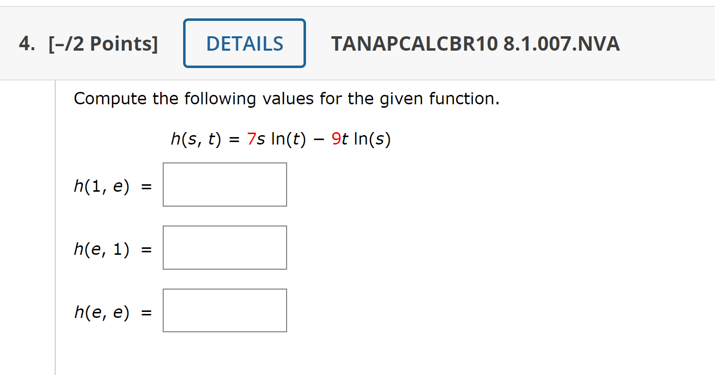 Solved 4. [-12 Points] DETAILS TANAPCALCBR10 8.1.007.NVA | Chegg.com