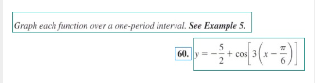 Solved Graph each function over a one-period interval. See | Chegg.com