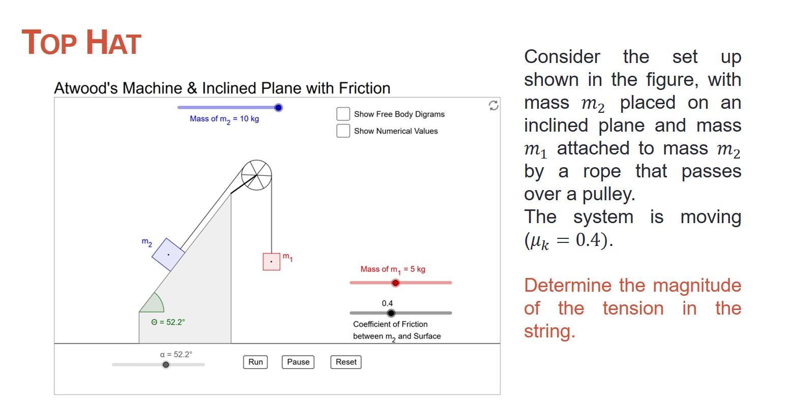 Solved ТОР НАТ Atwood's Machine & Inclined Plane with | Chegg.com