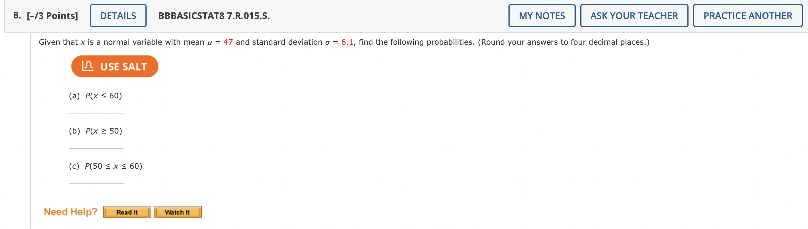 Solved nat x is a normal variable with mean μ=47 and | Chegg.com