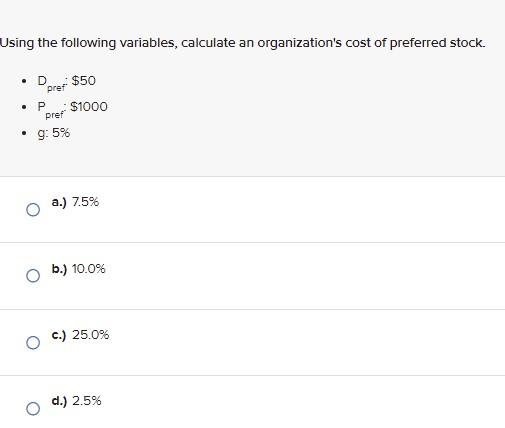 Solved Using the following variables, calculate an | Chegg.com