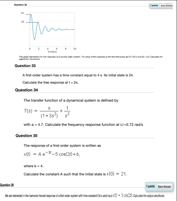 Solved Question 25 Calculate the time constant associated | Chegg.com