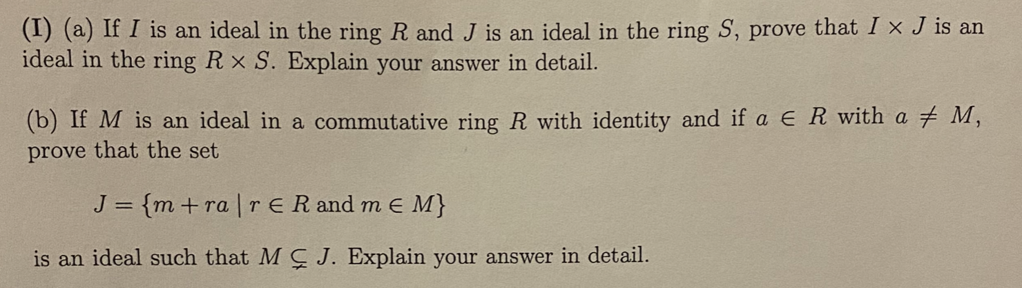 Solved Please write proper mathematical proofs. This is for | Chegg.com