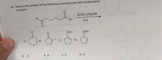 Solved What is the product of the following intramolecular | Chegg.com