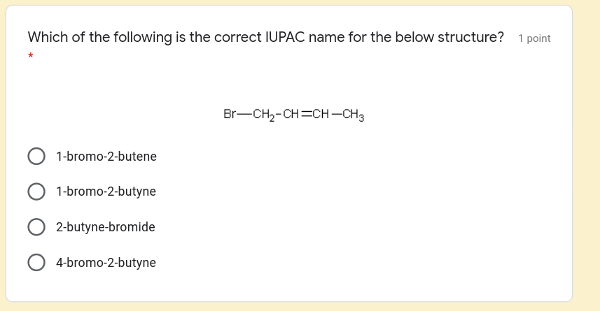 Solved Which of the following is the correct IUPAC name for | Chegg.com