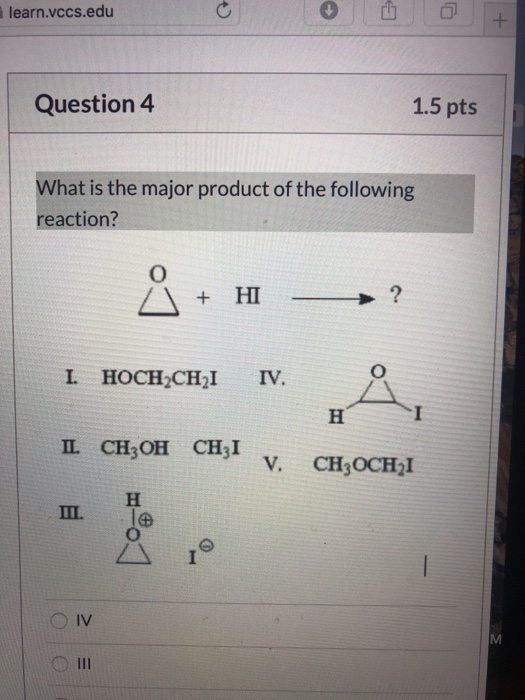 Solved learn.vccs.edu + Question 4 1.5 pts What is the major | Chegg.com