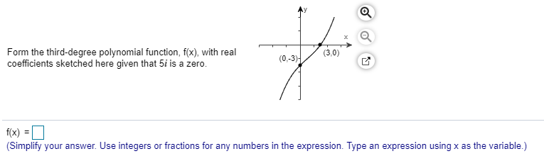 Solved Form the third-degree polynomial function, f(x), with | Chegg.com