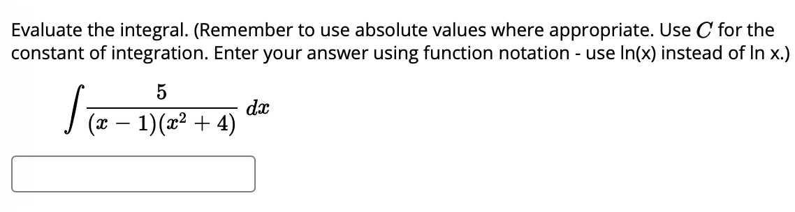 Solved Evaluate the integral. (Remember to use absolute | Chegg.com