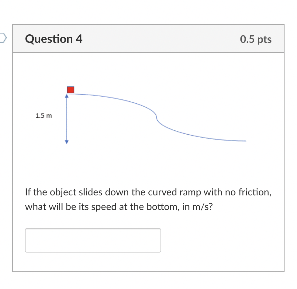 Solved If the object slides down the curved ramp with no | Chegg.com