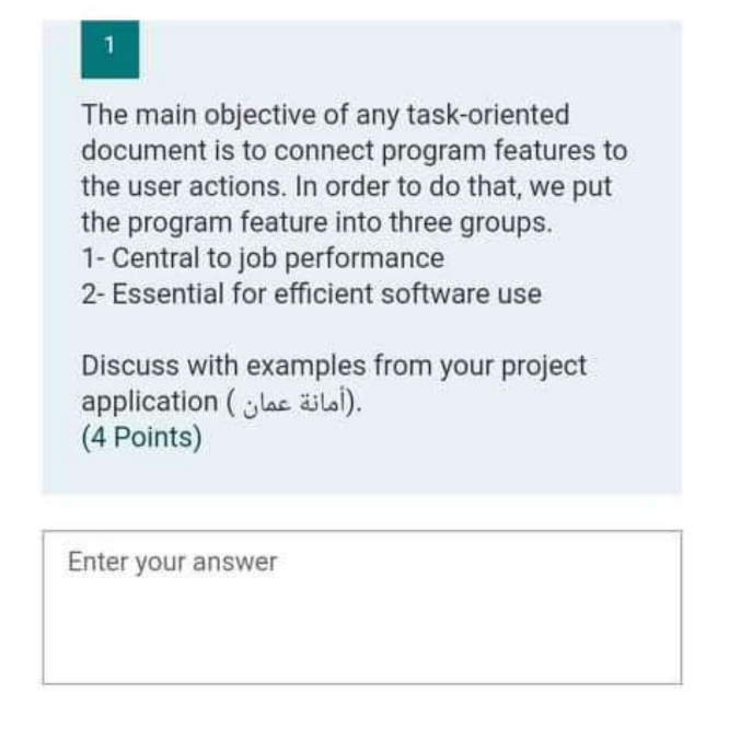 Solved The main objective of any task-oriented document is | Chegg.com