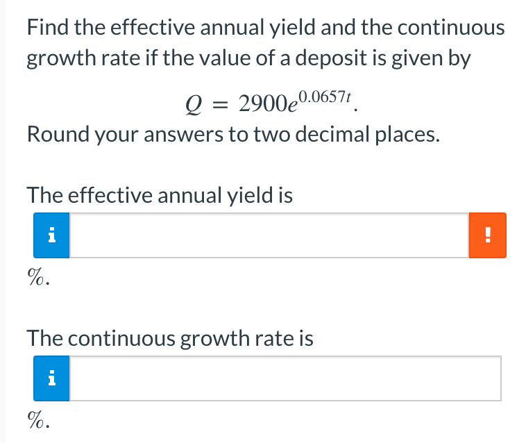 Solved Find the effective annual yield and the continuous | Chegg.com