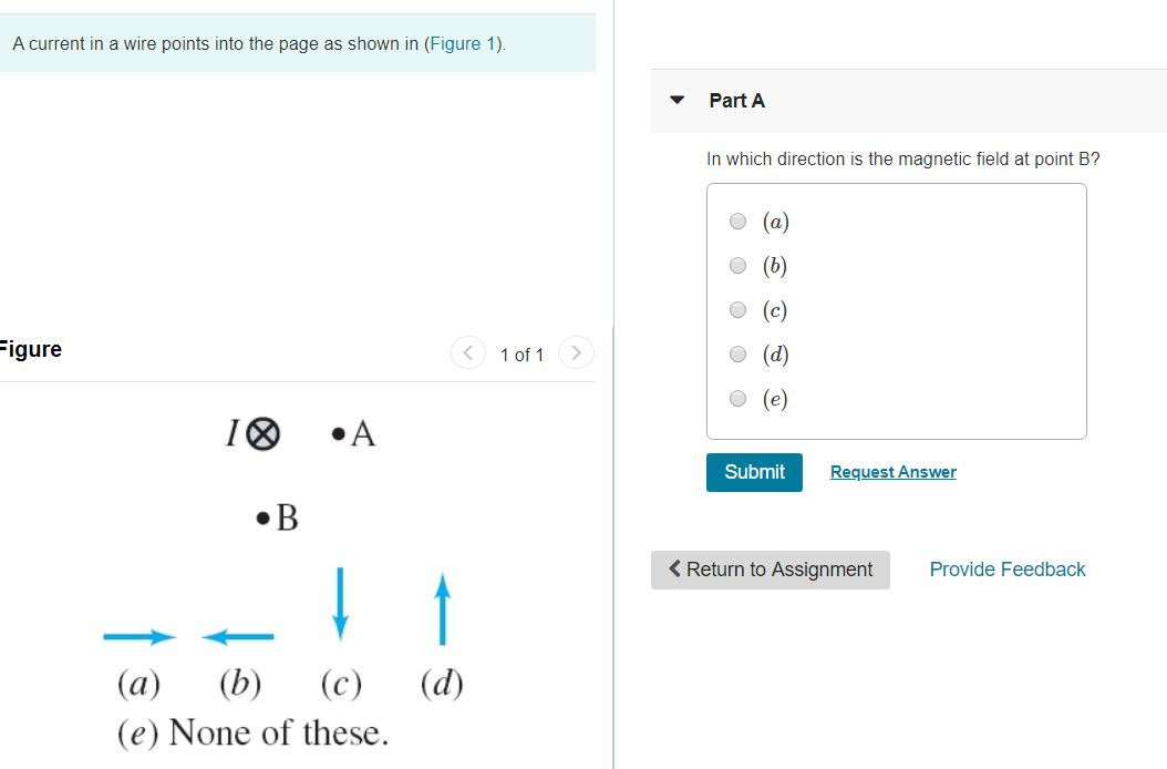 Solved A current in a wire points into the page as shown in | Chegg.com
