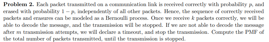 Solved Problem 2. Each packet transmitted on a communication | Chegg.com