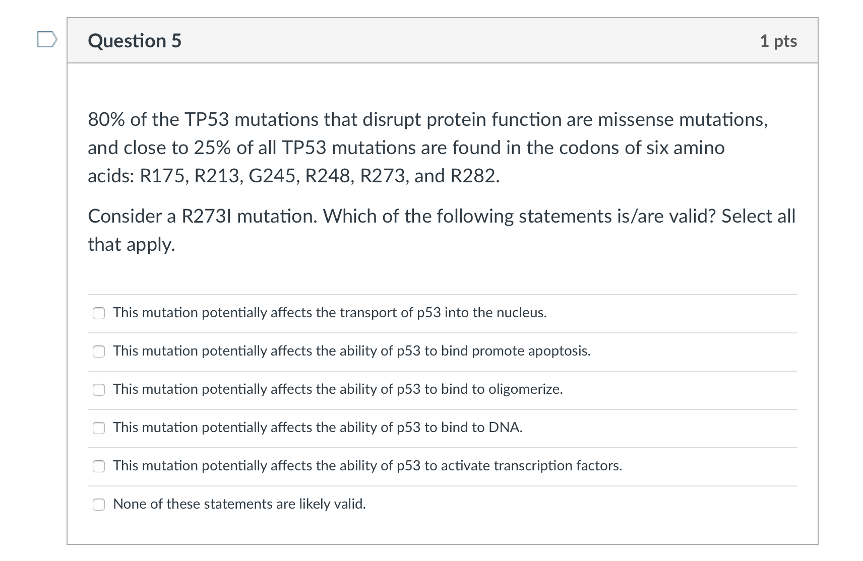 Solved A p53 tetramer (four subunit complex) binding to | Chegg.com