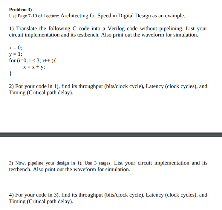 Problem 3) Use Page 7-10 of Lecture: Architecting for | Chegg.com