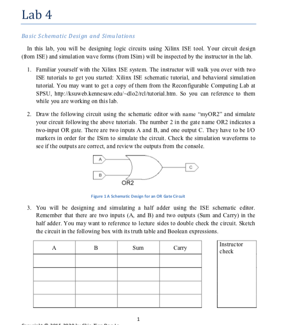 Solved Lab 4 Basic Schematic Design and Simulations In this | Chegg.com