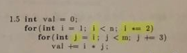 Solved 1.5 int val =0; for (int i=1;i | Chegg.com