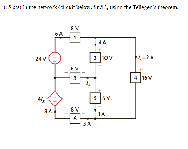 Solved (15 pts) In the network/circuit below, find Io using | Chegg.com