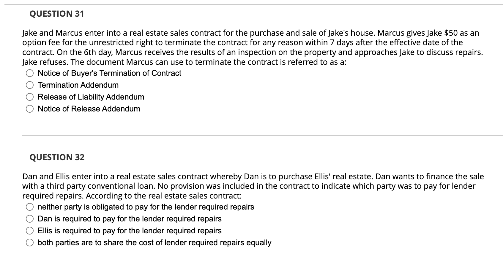 Solved Jake and Marcus enter into a real estate sales | Chegg.com