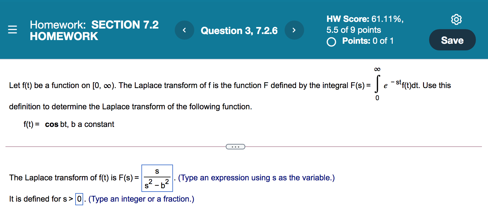 Solved 7.2Q3T2 Hi please help with both answers, when I | Chegg.com