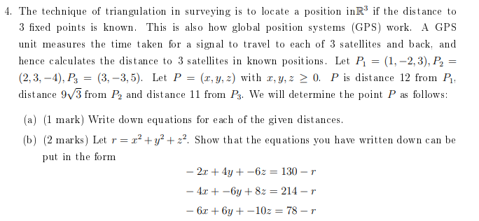 Solved 4. The technique of triangulation in surveying is to | Chegg.com