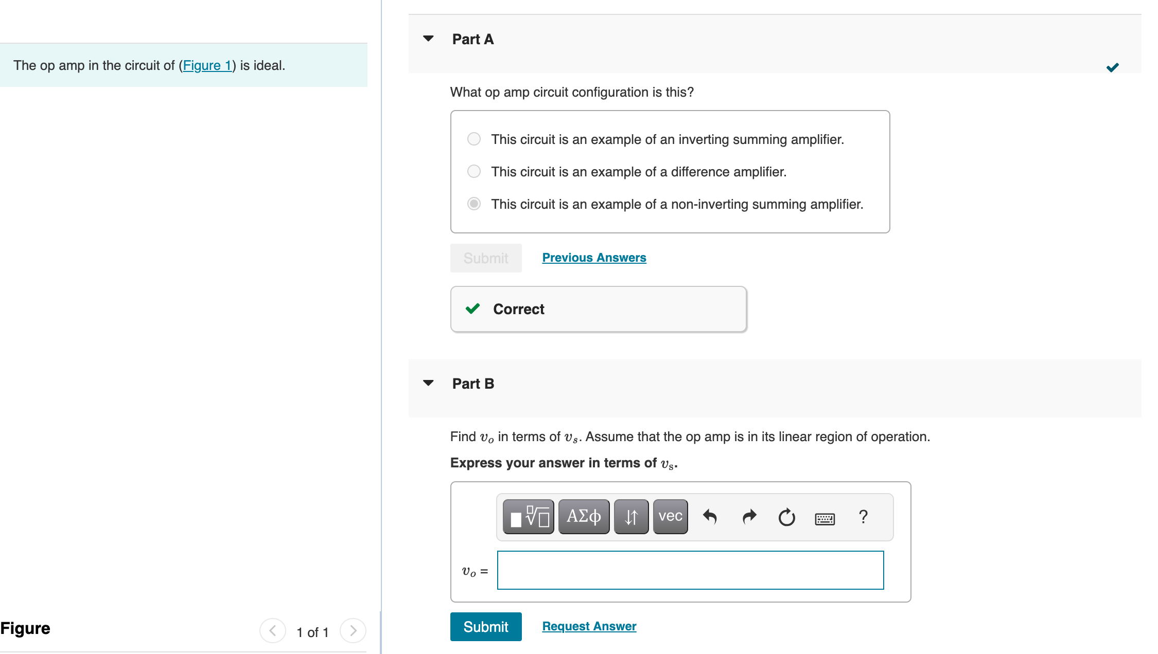 Solved The op amp in the circuit of is ideal. What op amp | Chegg.com