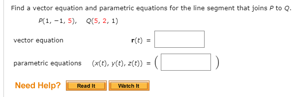 Solved Find A Vector Equation And Parametric Equations For
