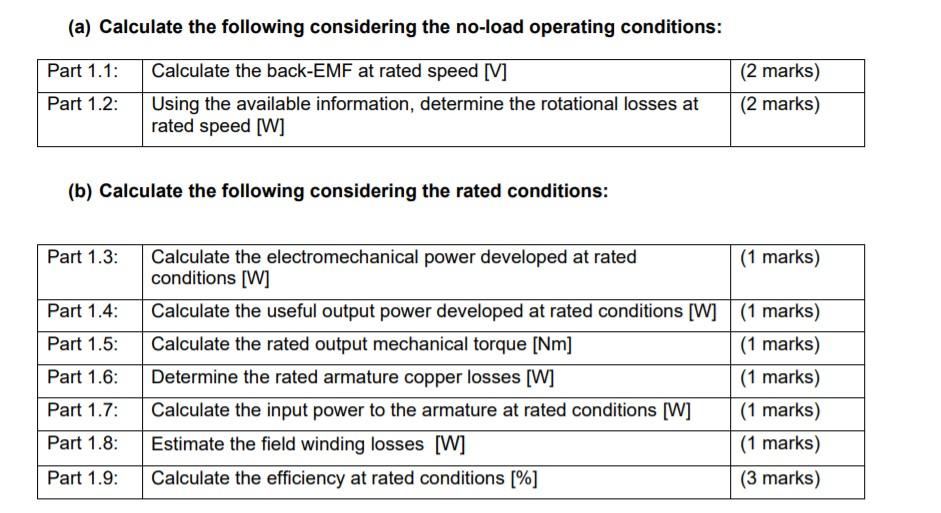 Solved Table: 1 Values of the following variables are to be | Chegg.com