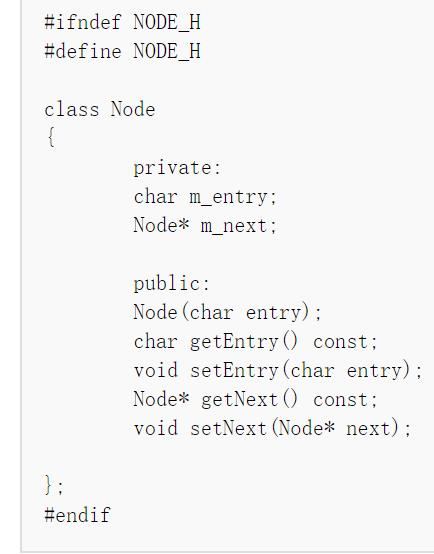 Solved #ifndef NODE_H #define NODE_H class Node private: | Chegg.com
