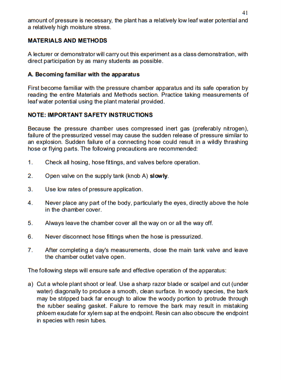 40 6. PLANT WATER RELATIONS The cohesion theory, | Chegg.com