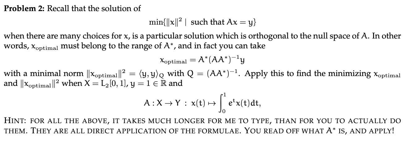 Problem 2: Recall that the solution of you can take | Chegg.com