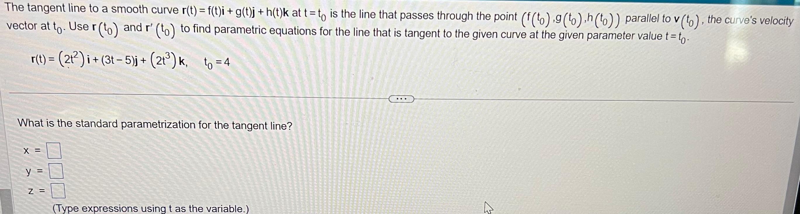 Solved The tangent line to a smooth curve | Chegg.com