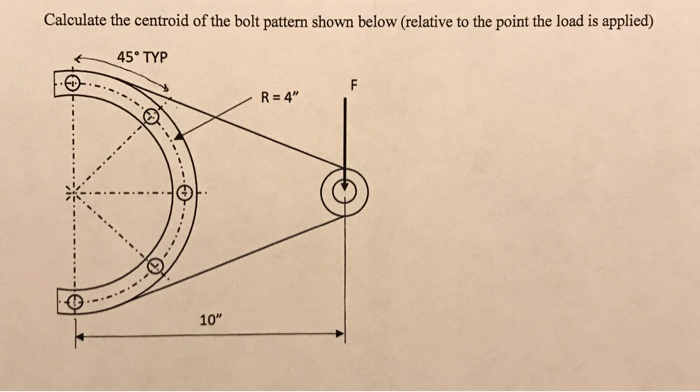 Solved Calculate the centroid of the bolt pattern shown | Chegg.com
